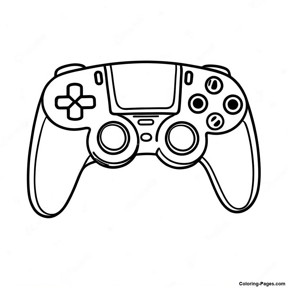 Ps5 Controller Coloring Page | Coloring-Pages.com