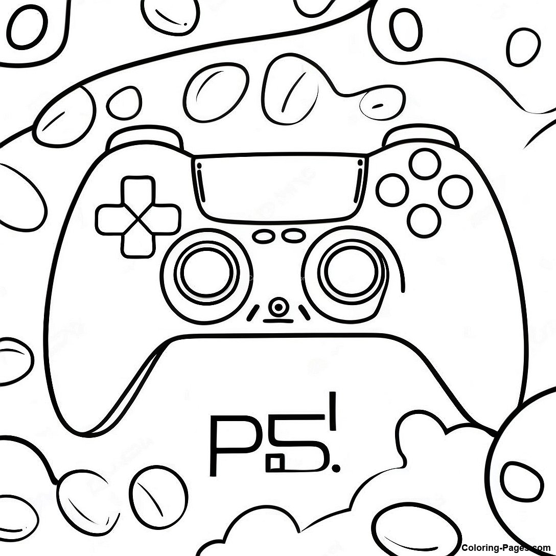 Ps5 Dualsense Controller Coloring Page | Coloring-Pages.com