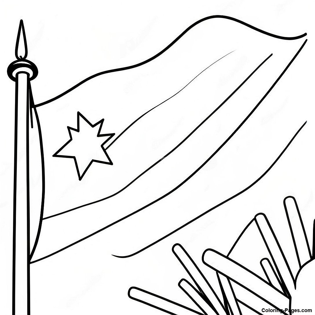 Puerto Rico Flag Coloring Page | Coloring-Pages.com