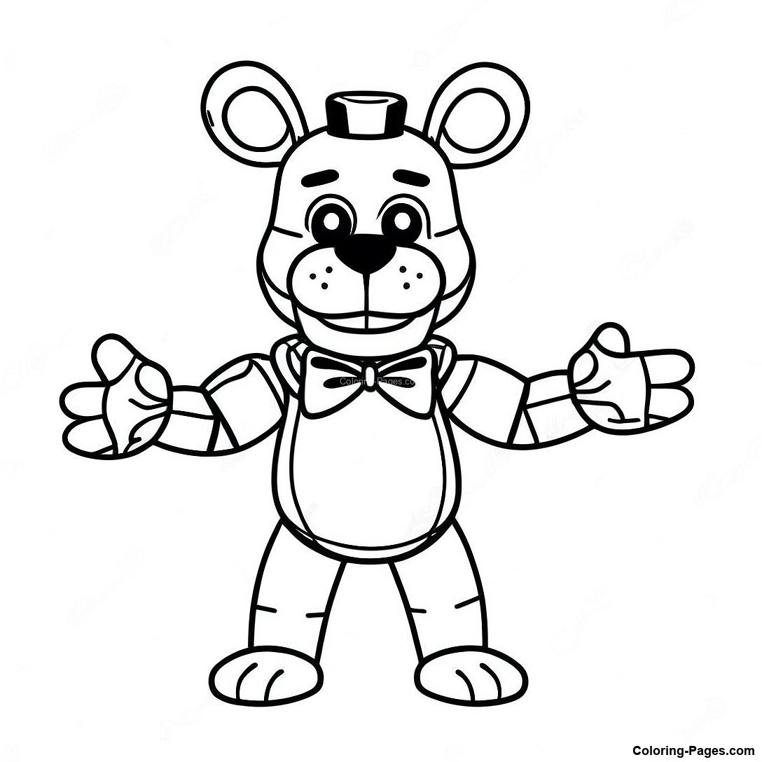 Puppet Fnaf Coloring Page | Coloring-Pages.com