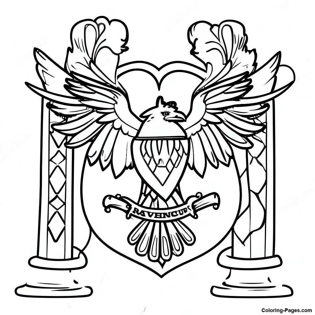 Ravenclaw House Colors Coloring Page | Coloring-Pages.com
