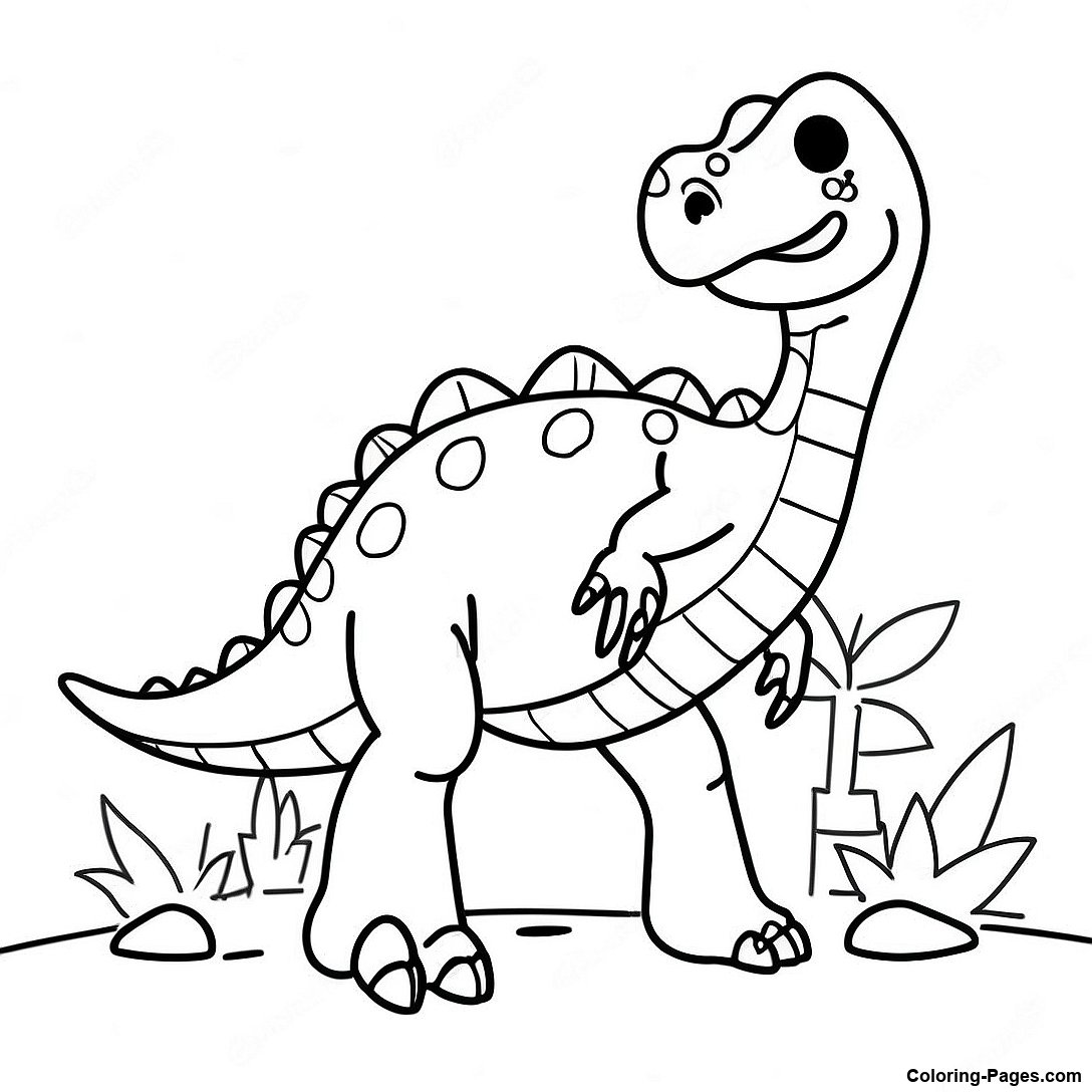 Realistic Dinosaur Coloring Page | Coloring-Pages.com