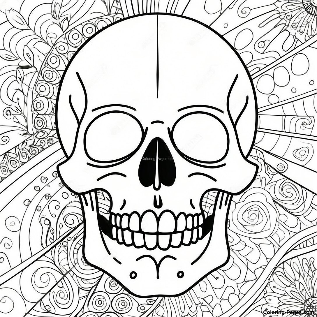 Realistic Skull Structure Coloring Page | Coloring-Pages.com