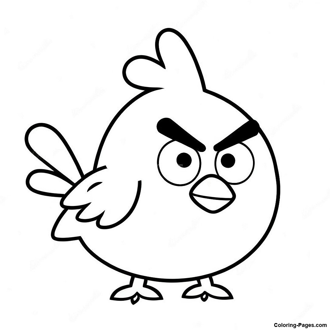 Red Bird Angry Birds Coloring Page | Coloring-Pages.com