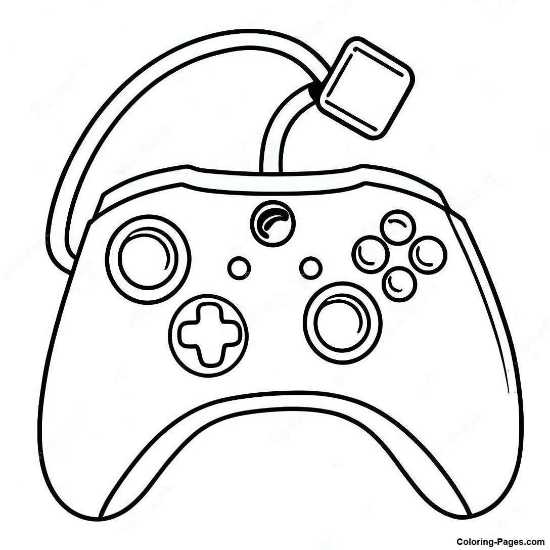 Retro Xbox Controller Coloring Page | Coloring-Pages.com