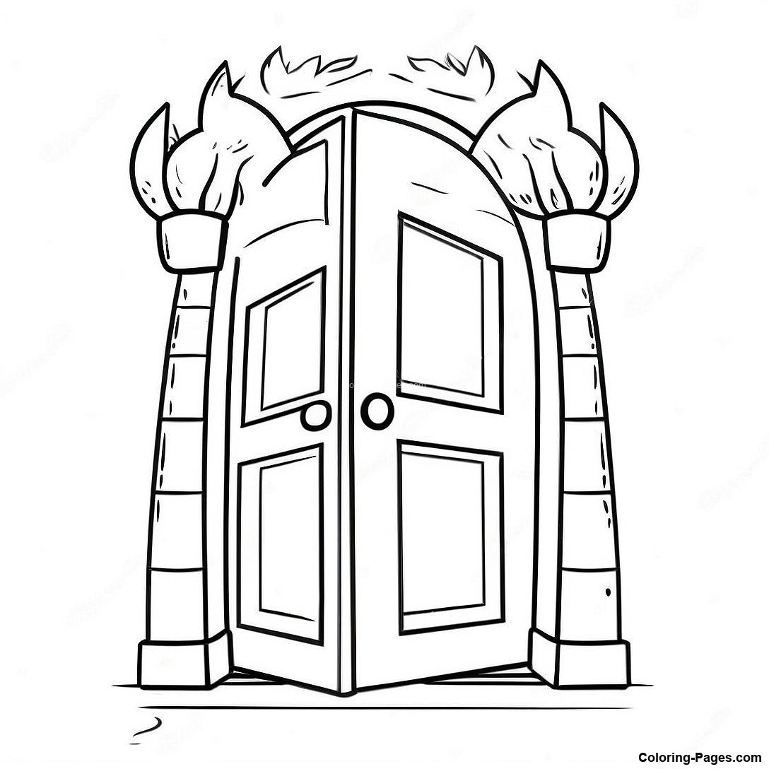 Roblox Doors Rush Coloring Page | Coloring-Pages.com