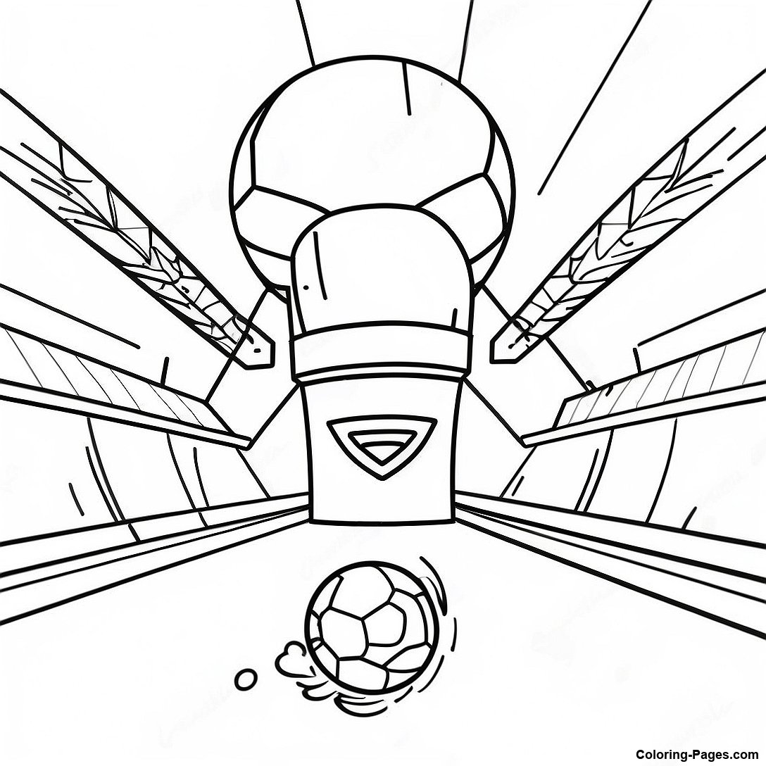 Rocket League Soccer Field Coloring Page | Coloring-Pages.com