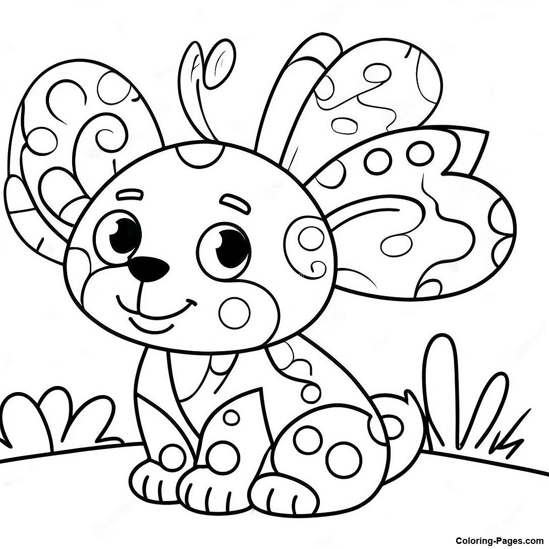 Romero Britto Animal Designs Coloring Page | Coloring-Pages.com