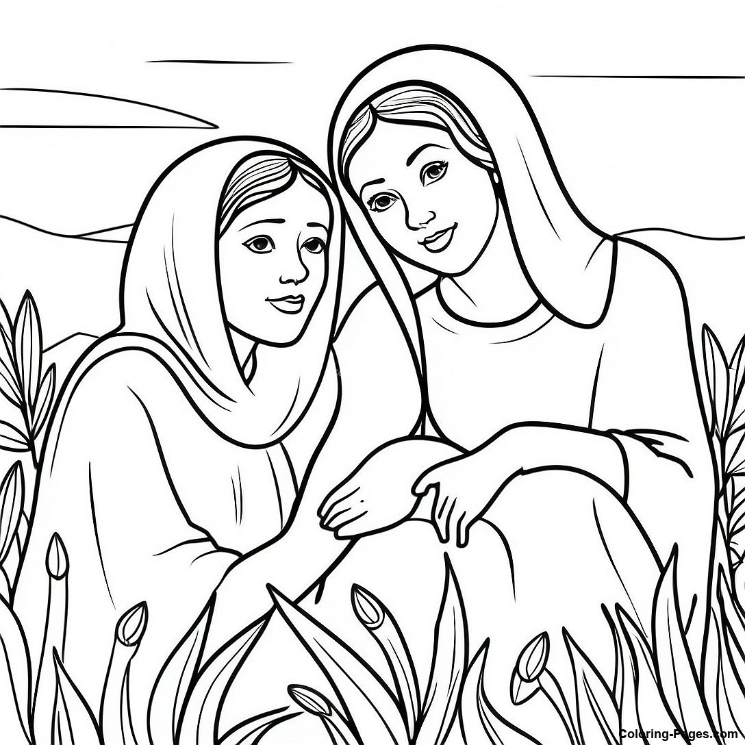 Preschool Coloring Pages Ruth And Naomi Coloring Pages