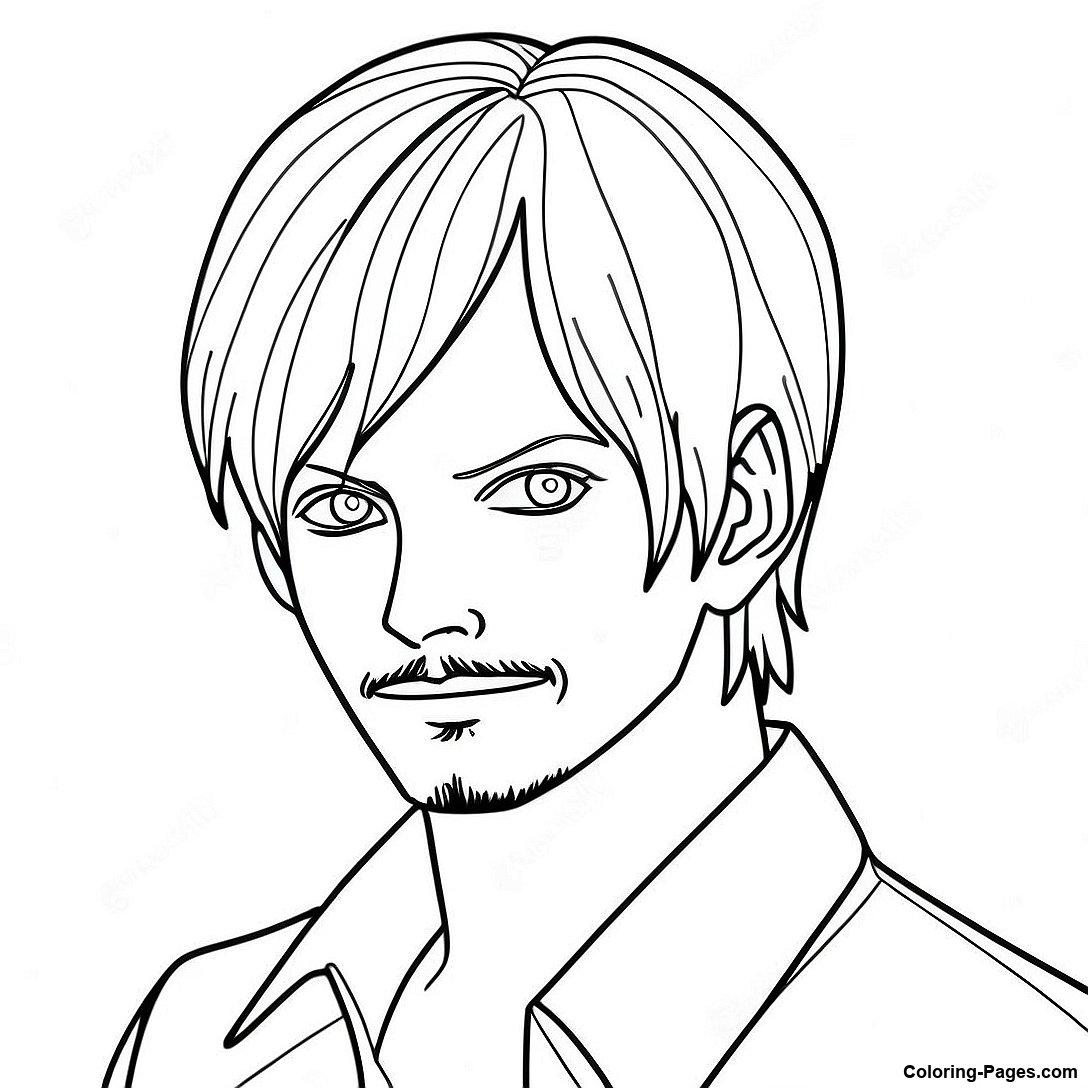 Sanji Coloring Page | Coloring-Pages.com