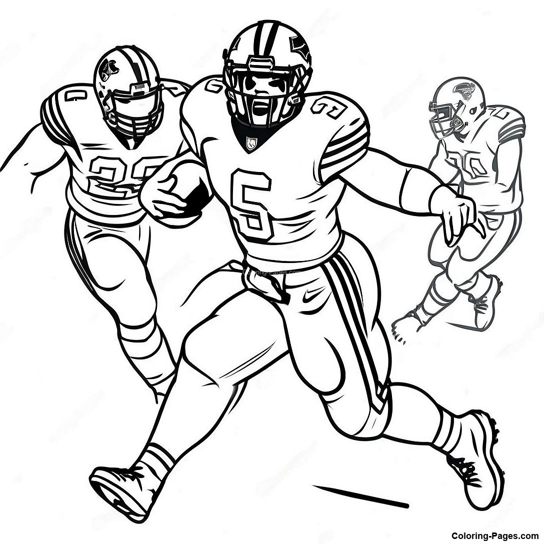 Saquon Barkley In Action Coloring Page | Coloring-Pages.com