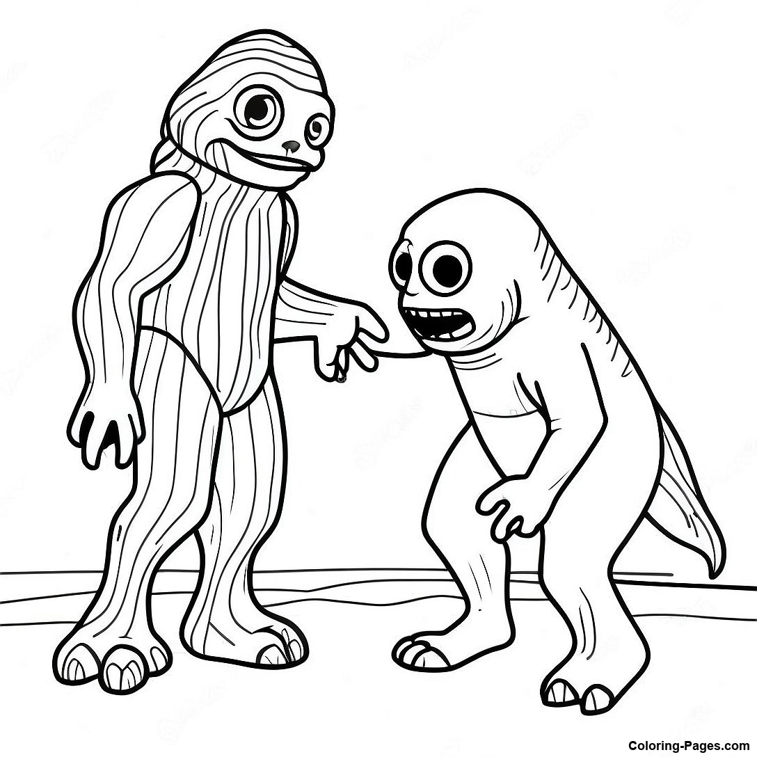 Scp Monster Encounter Coloring Page | Coloring-Pages.com