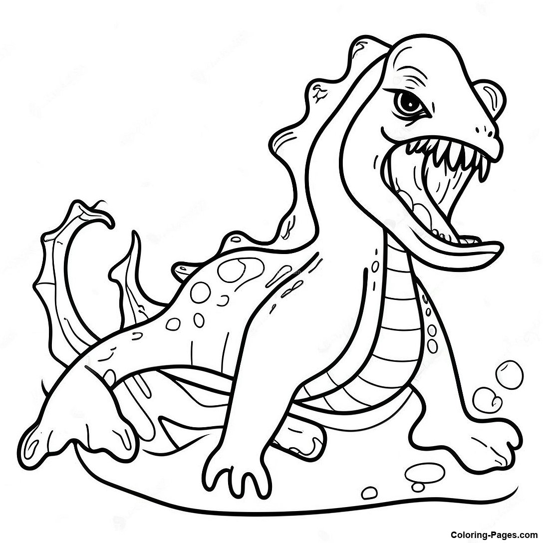 Sea Monster Coloring Page | Coloring-Pages.com