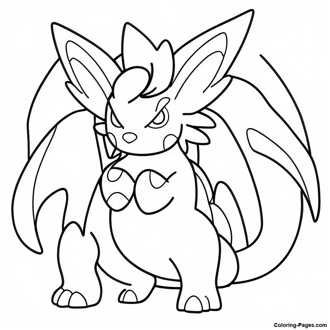 Shiny Legendary Pokemon Coloring Page | Coloring-Pages.com