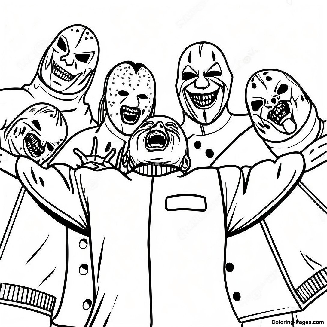 Slipknot In Concert Coloring Page | Coloring-Pages.com