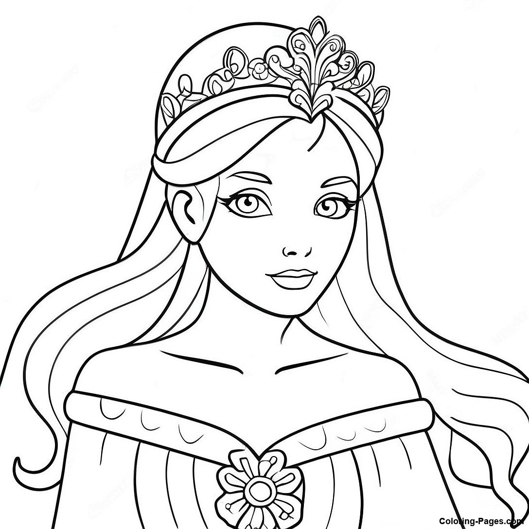 Snow Princess Coloring Page | Coloring-Pages.com