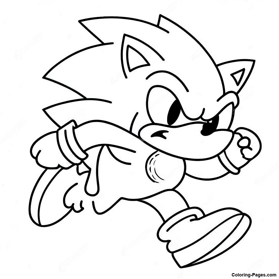 Sonic The Werehog Running Fast Coloring Page | Coloring-Pages.com