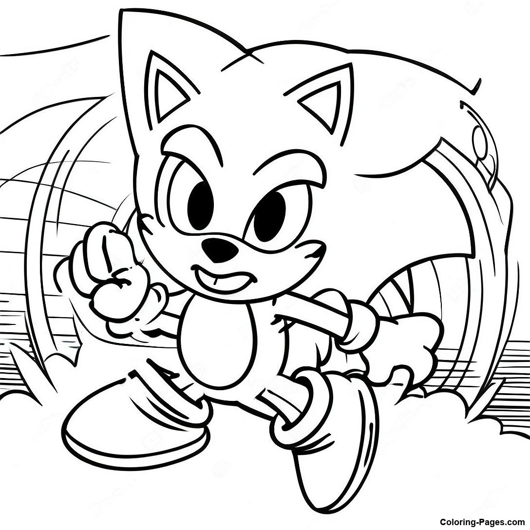 Sonic X Action-Packed Scene Coloring Page | Coloring-Pages.com Sonic X Action-Packed Scene Coloring Page | Coloring-Pages.com