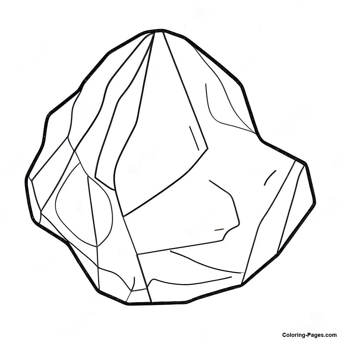 Sparkling Quartz Rock Coloring Page | Coloring-Pages.com