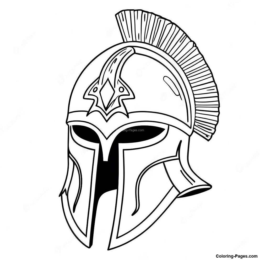 Spartan Helmet Coloring Page | Coloring-Pages.com
