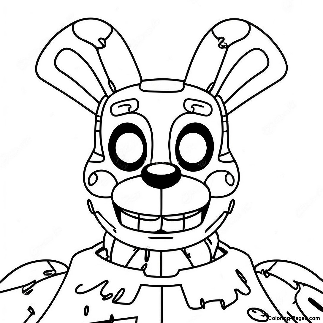 Springtrap With Glowing Eyes Coloring Page | Coloring-Pages.com