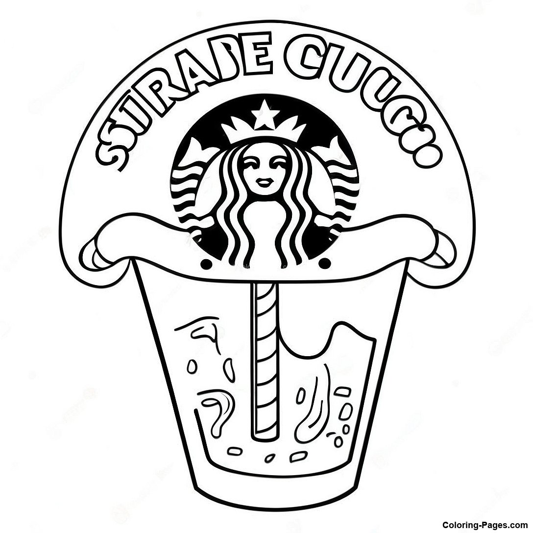 Starbucks Frappuccino Coloring Page | Coloring-Pages.com