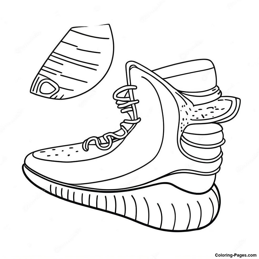 Stylish Yeezy Boost Coloring Page | Coloring-Pages.com