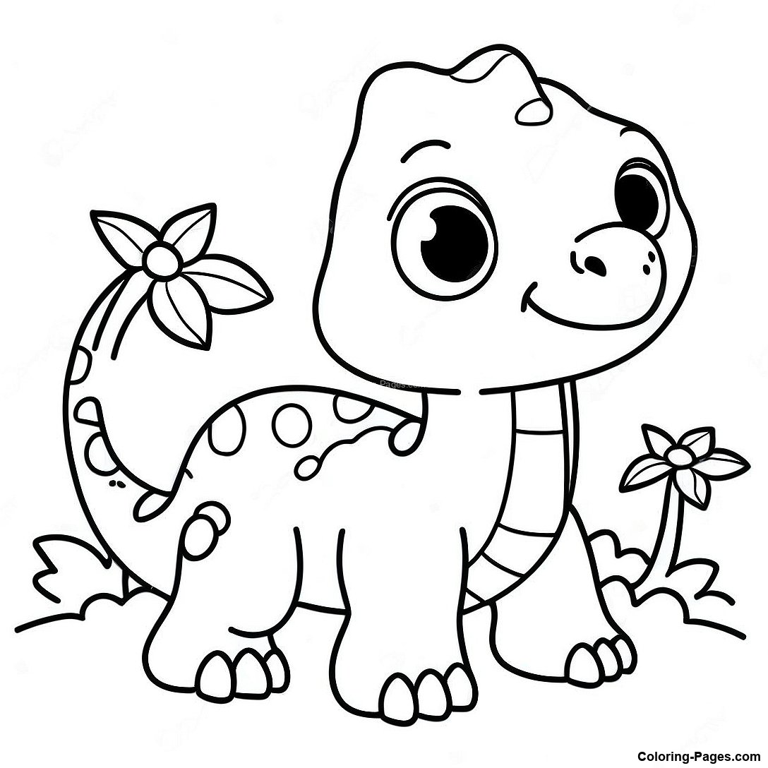 Sweet Baby Dinosaur Coloring Page | Coloring-Pages.com