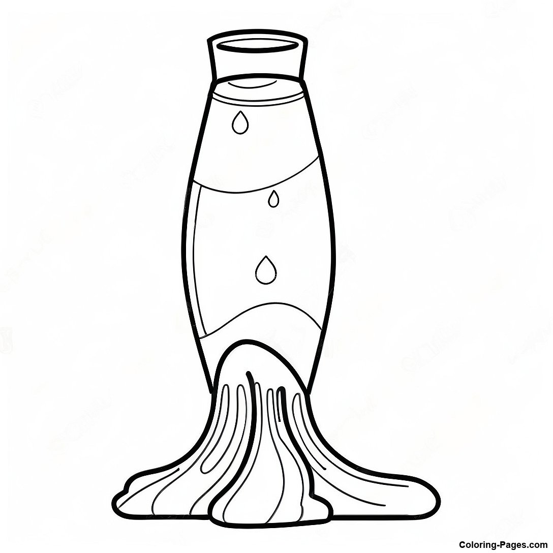 Swirling Lava Lamp Coloring Page | Coloring-Pages.com