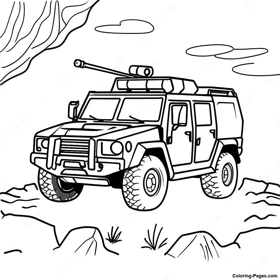 Tactical Swat Vehicle Coloring Page | Coloring-Pages.com