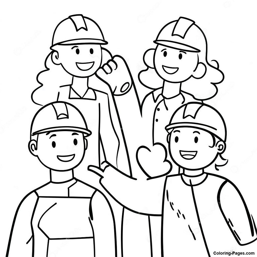 Teamwork And Friendship Coloring Page | Coloring-Pages.com