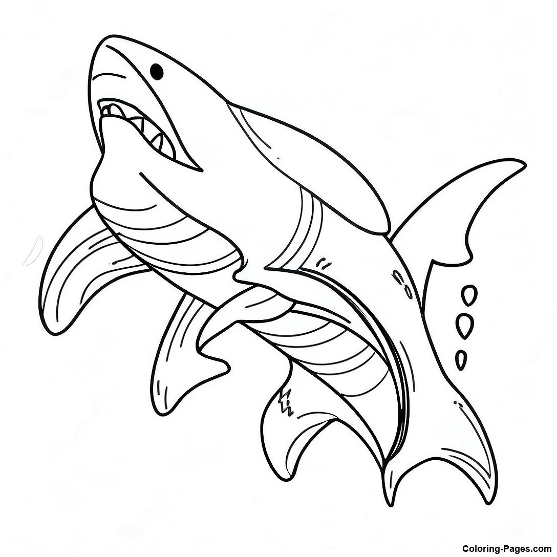 Tiger Shark Coloring Page | Coloring-Pages.com