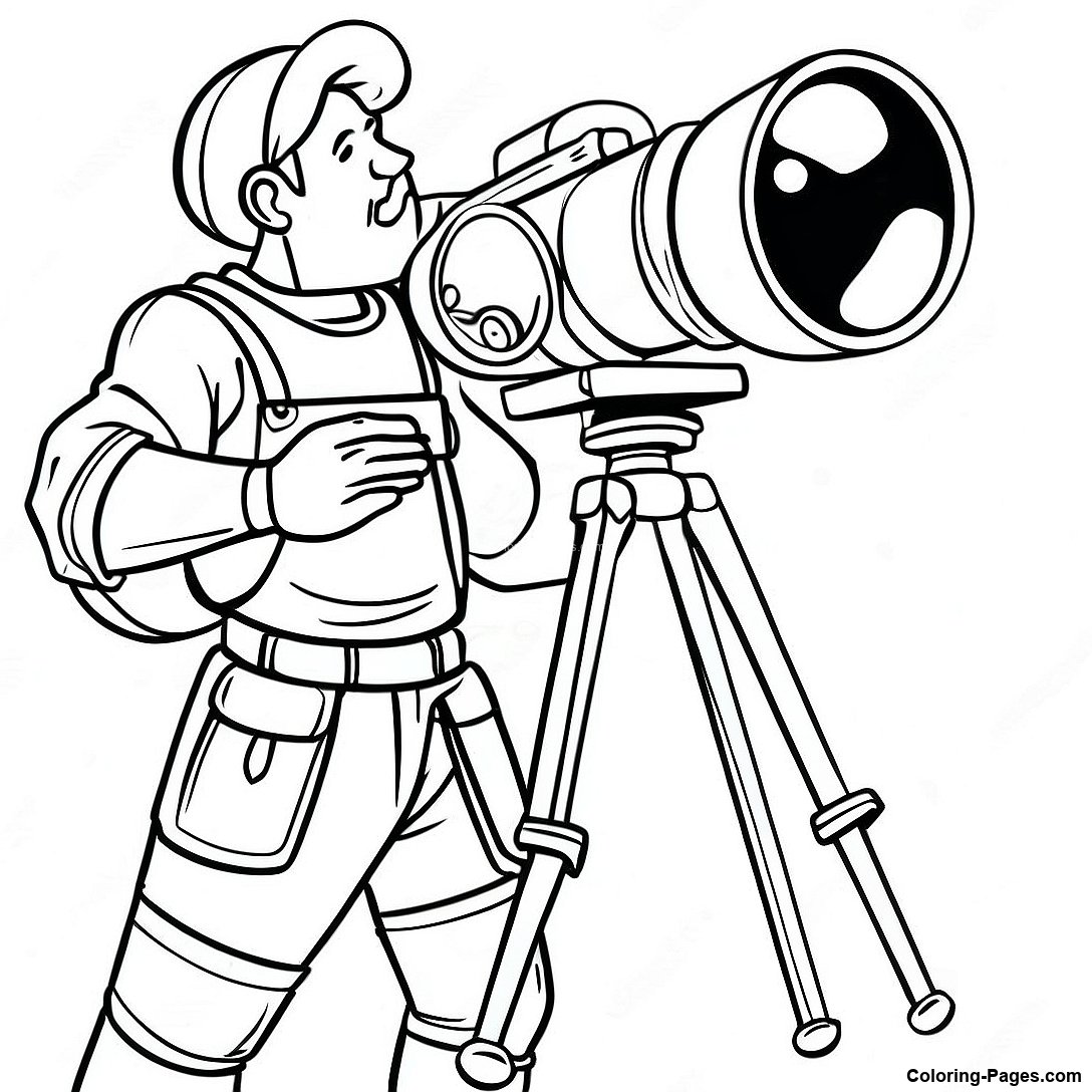 Titan Cameraman In Action Coloring Page | Coloring-Pages.com
