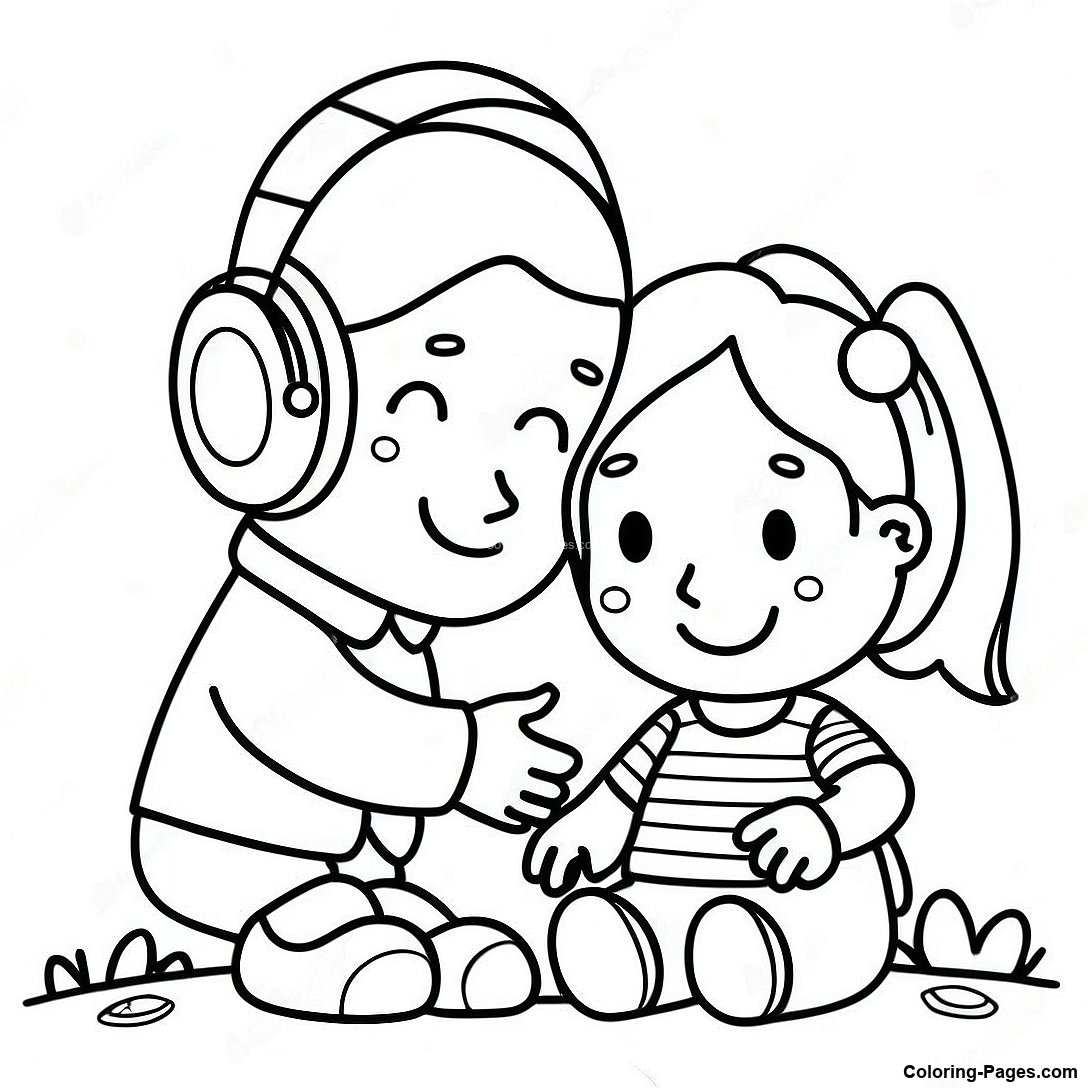 Understanding Children Listening Coloring Page | Coloring-Pages.com