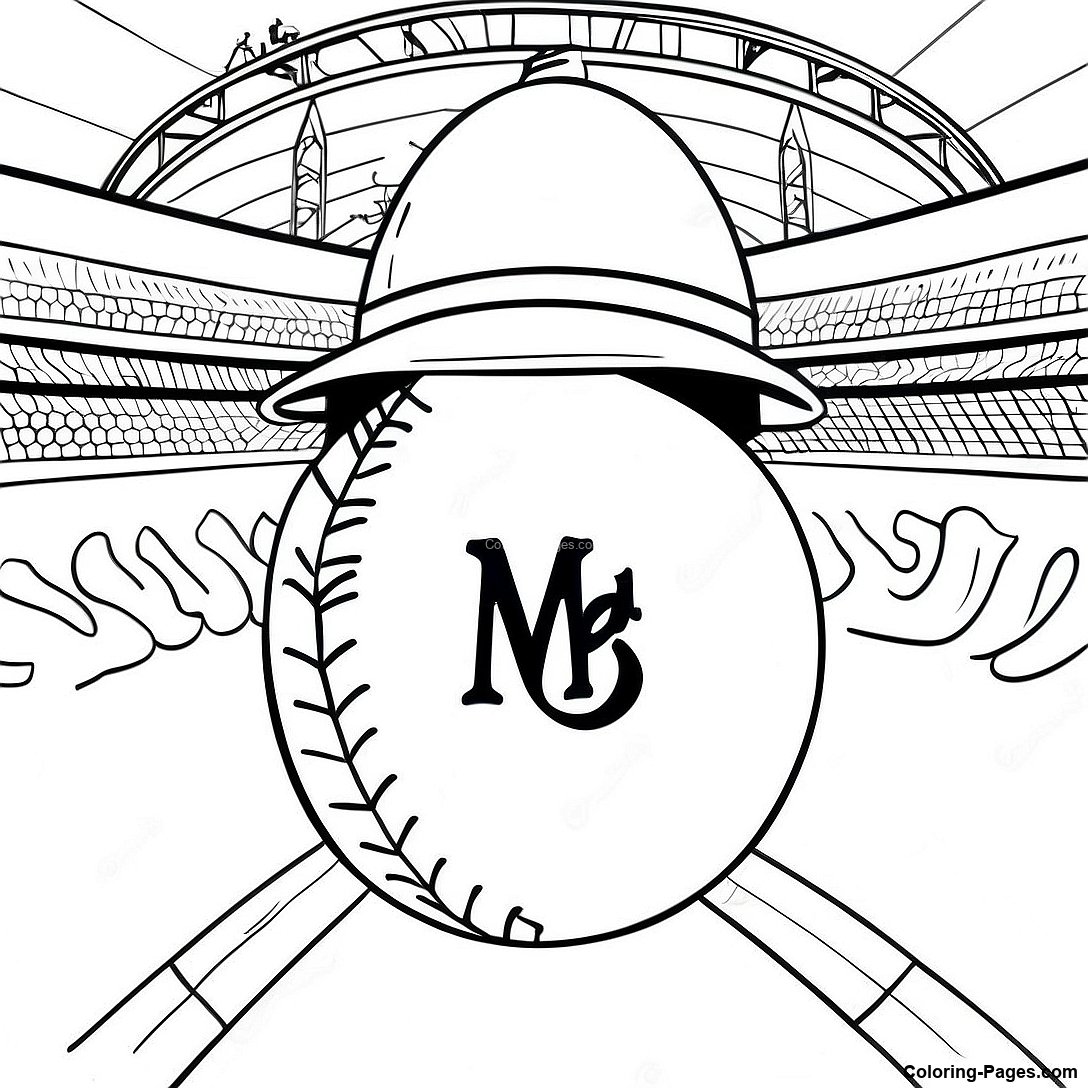 Vintage Mets Baseball Coloring Page | Coloring-Pages.com