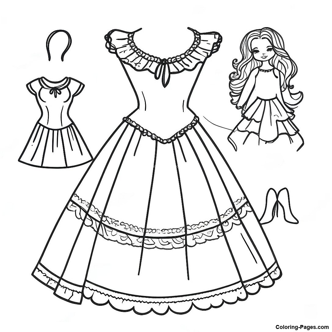 Dress Up Coloring Coloring Pages