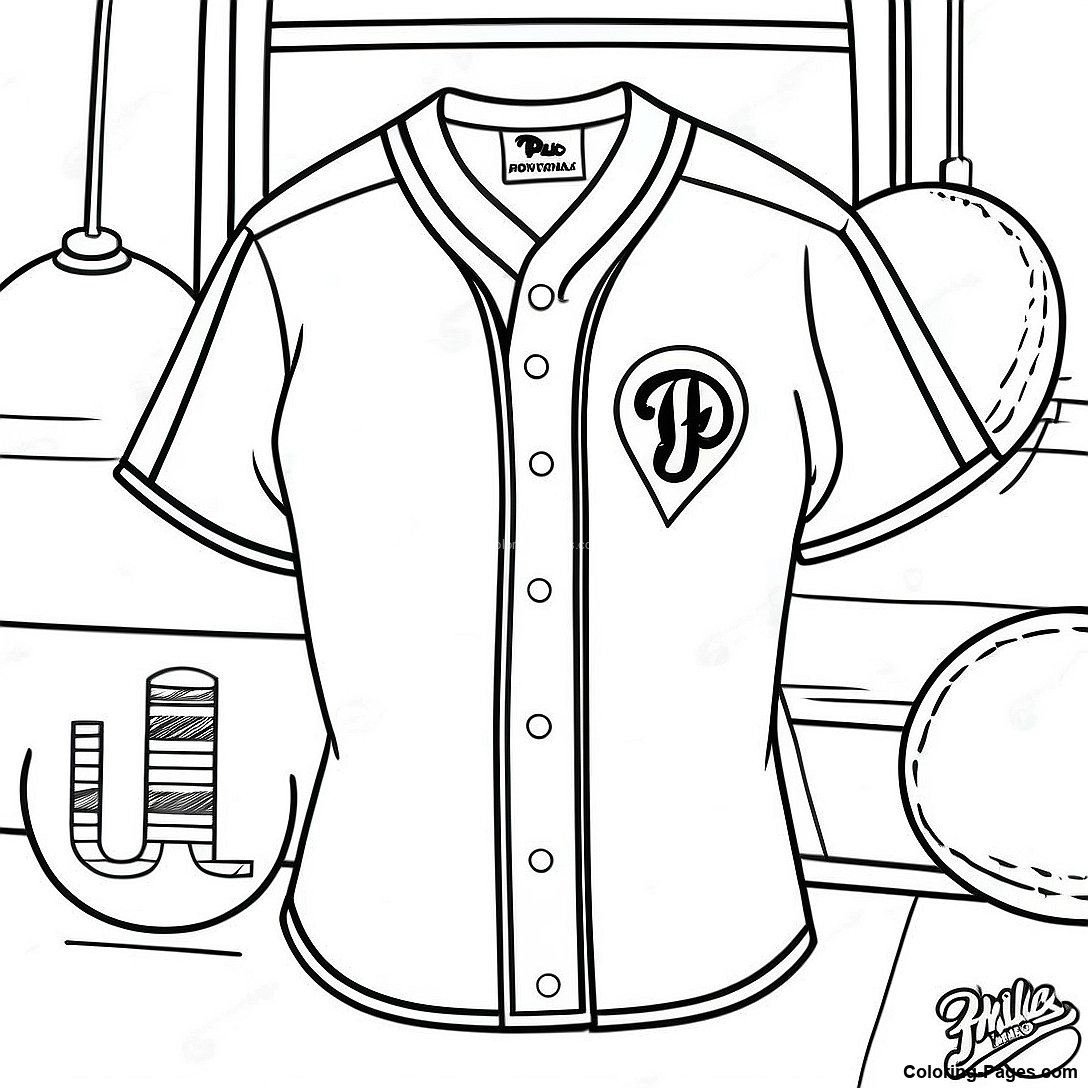 Vintage Phillies Uniform Coloring Page | Coloring-Pages.com