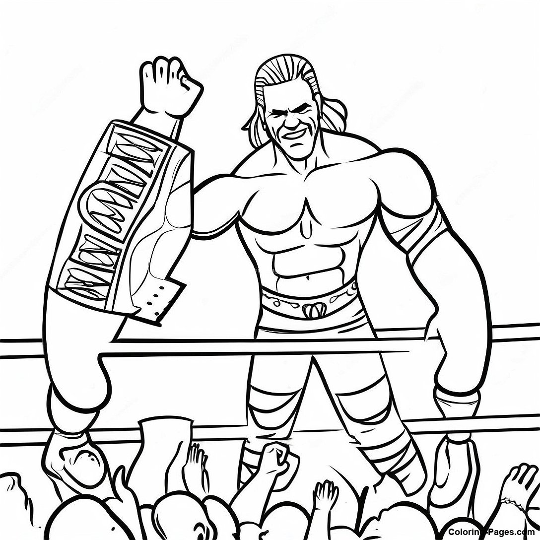 Wwe Championship Match Coloring Page | Coloring-Pages.com