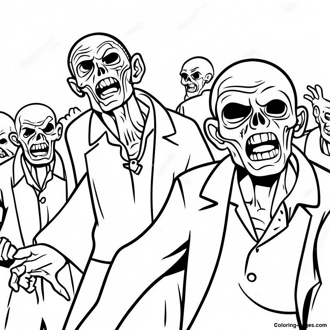 Zombies 3 Coloring Page | Coloring-Pages.com