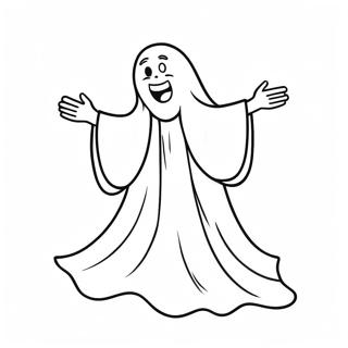 Joyful Christian Ghost Coloring Page | Coloring-Pages.com