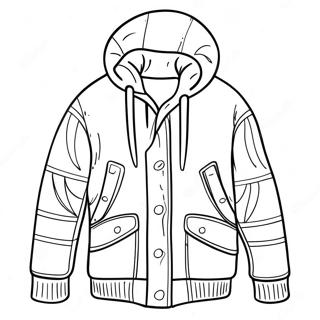Cozy Winter Jacket Coloring Page | Coloring-Pages.com