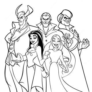 Disney Villains Coloring Page | Coloring-Pages.com