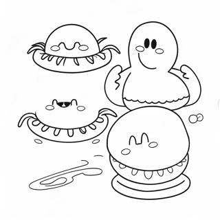 Colorful Pool Floaties Coloring Page | Coloring-Pages.com