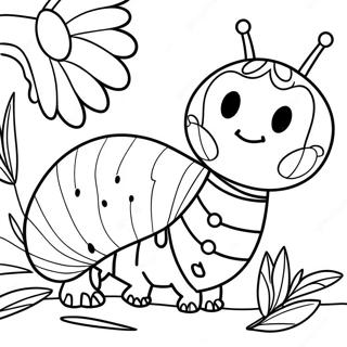 Cute Very Hungry Caterpillar Coloring Page | Coloring-Pages.com