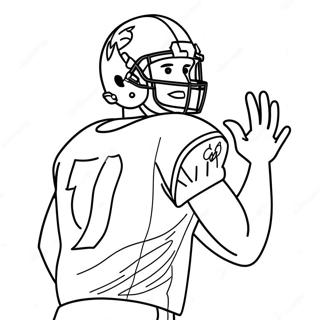 Josh Allen Throwing A Football Coloring Page | Coloring-Pages.com